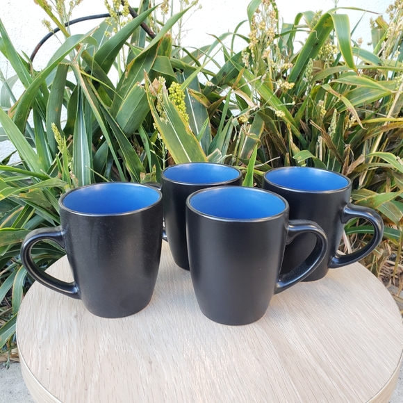 Dining | New Stone Lain 4 Piece Stoneware Mugs Cups Coffee Tea Dishes ...